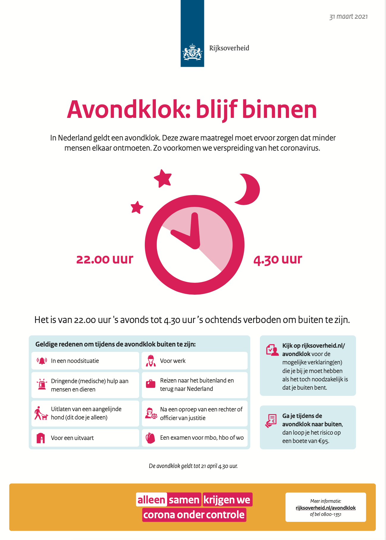Avondklok vanaf vandaag om 22.00 uur - Spieke.nl